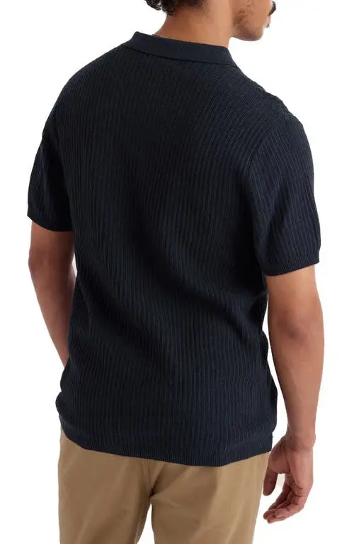 SEASALT CORNWALL Koeswik Ribbed Organic Cotton Polo