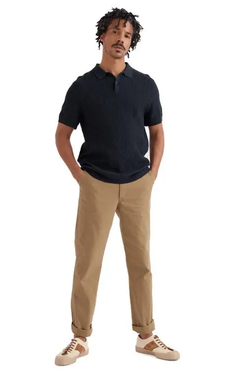 SEASALT CORNWALL Koeswik Ribbed Organic Cotton Polo