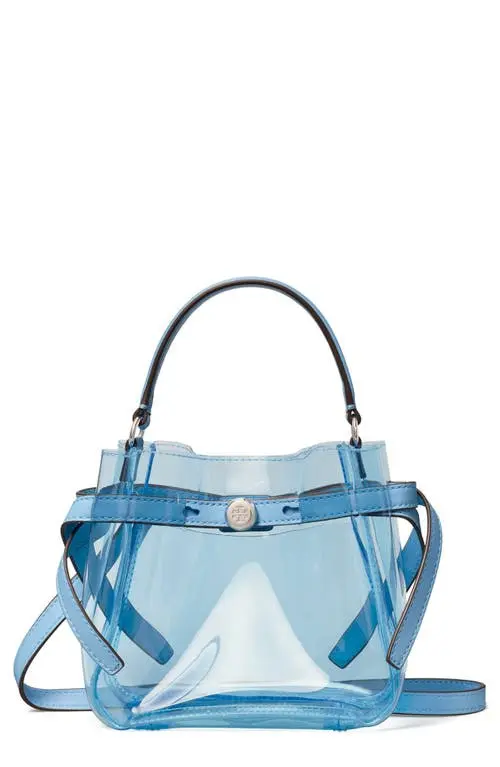 Tory Burch Romy Mini Clear Bucket Bag - Pool Blue