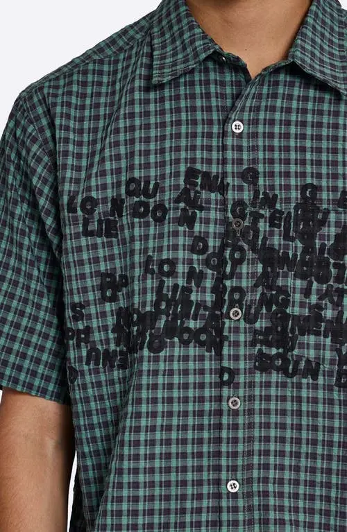 JADED LONDON Check Oversize Cotton Button-up Shirt