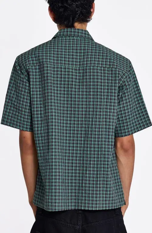 JADED LONDON Check Oversize Cotton Button-up Shirt