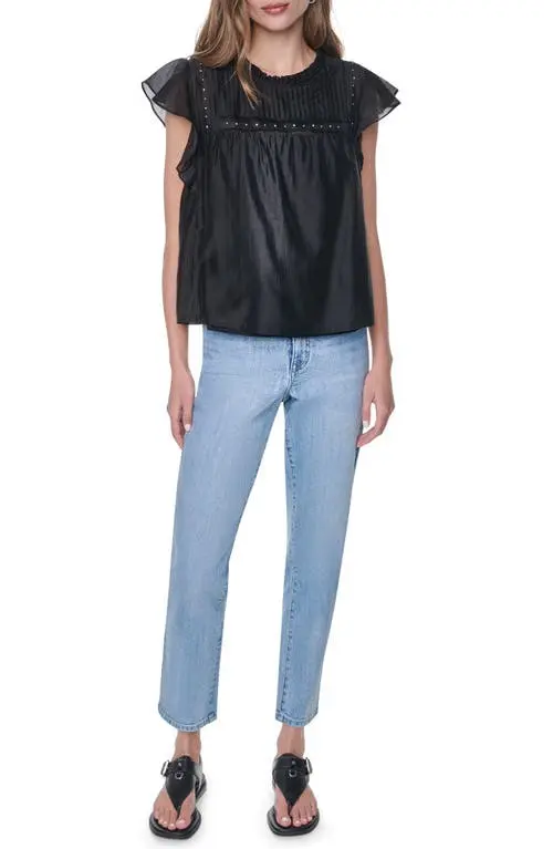 Dkny Studded Pintuck Top - Black
