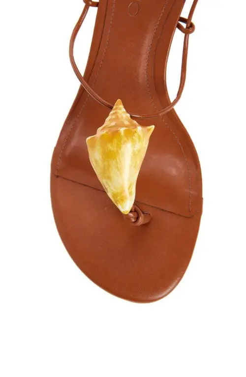 Farm Rio Shell Macrame Kitten Heel Sandal