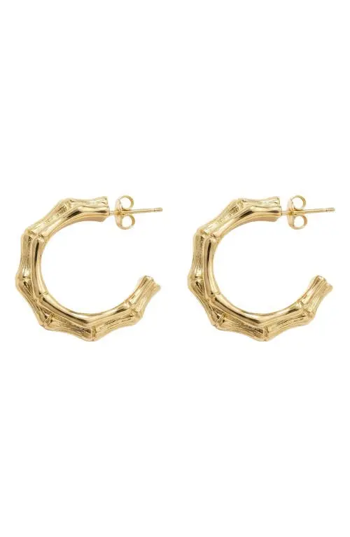 Argento Vivo Chunky Bamboo Hoop Earrings