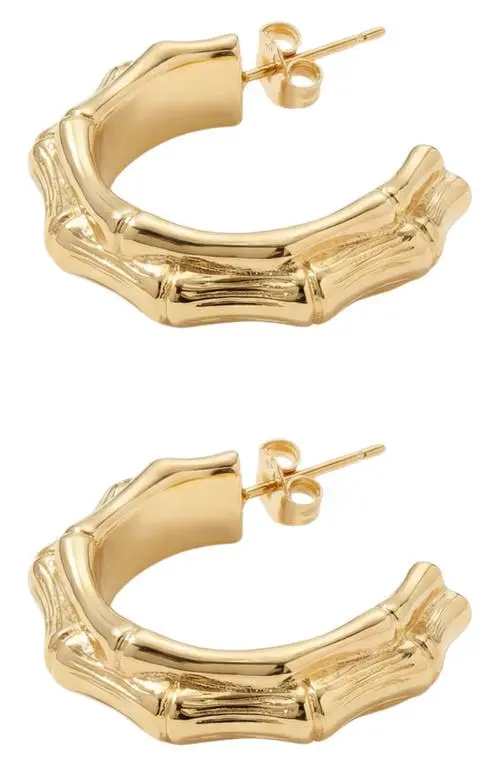 Argento Vivo Chunky Bamboo Hoop Earrings