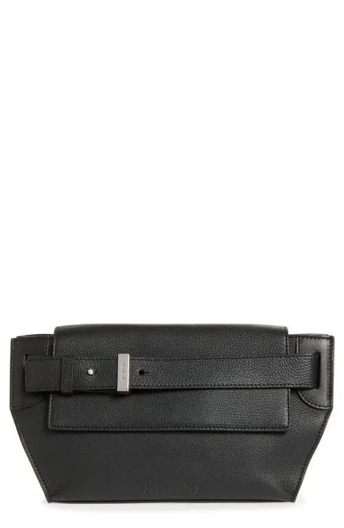 Jacquemus Le Messenger Capri Leather Crossbody Bag - Black