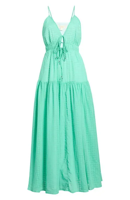 Elan Sleeveless Tiered Maxi Dress