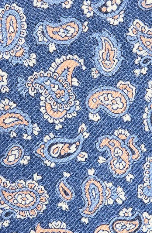 David Donahue Paisley Print Silk Twill Tie