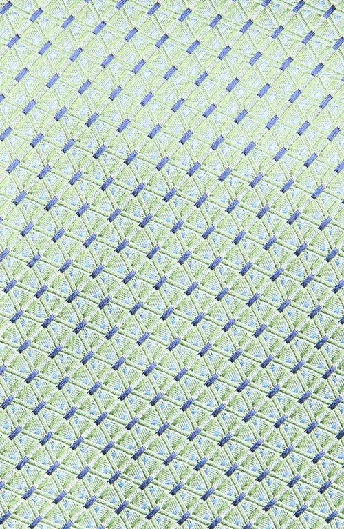 David Donahue Geometric Jacquard Silk Neck Tie