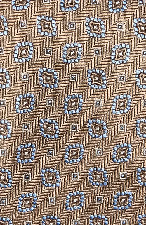 David Donahue Geometric Jacquard Silk Herringbone Neck Tie