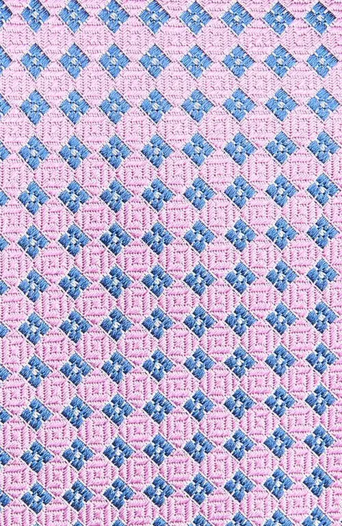 David Donahue Neat Diamond Silk Jacquard Neck Tie