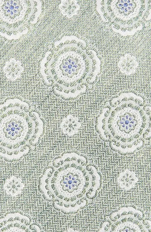 David Donahue Floral Medallion Silk Herringbone Neck Tie