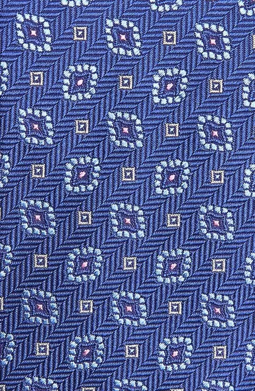 David Donahue Geometric Jacquard Silk Herringbone Neck Tie