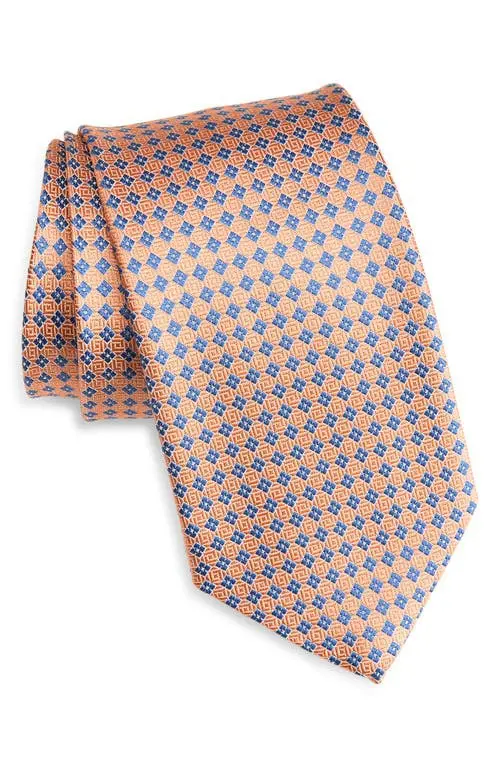 David Donahue Silk Jacquard Diamond Tie