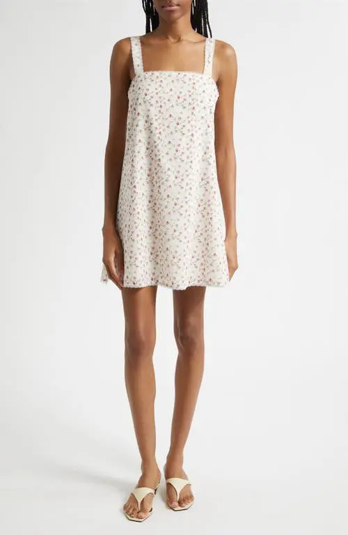 Posse Charlotte Ditsy Floral Mini Shift Dress - Watercolour Floral