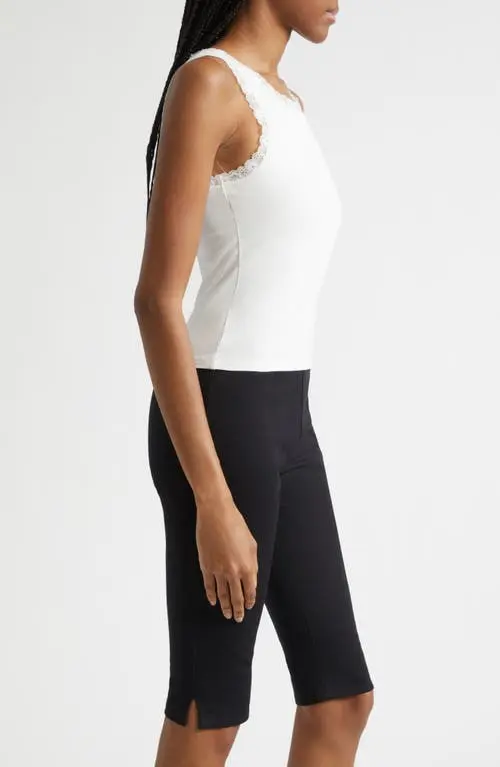 Posse Roberta Lace Trim Cotton Tank