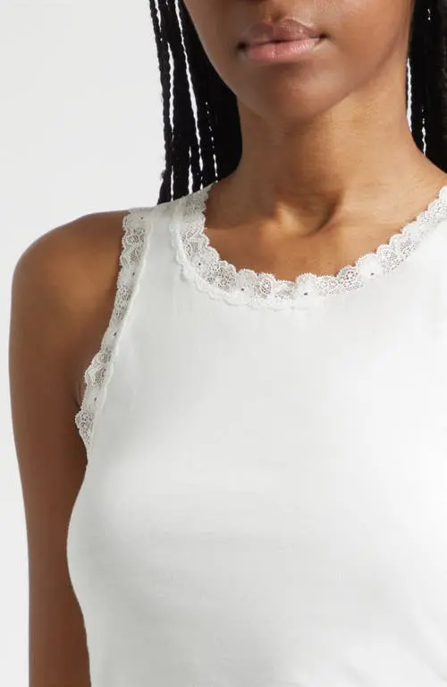 Posse Roberta Lace Trim Cotton Tank