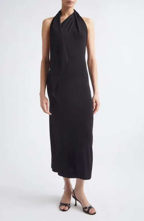 Altuzarra Mitchell Scarf Halter Knit Maxi Dress - Black