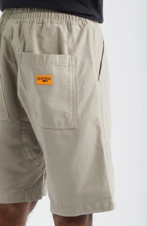 SERVICE WORKS Classic Cotton Poplin Chef Shorts - Stone