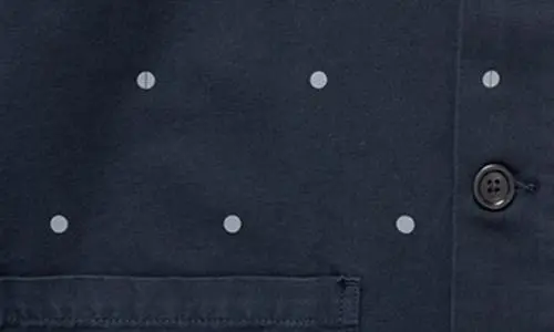 SERVICE WORKS Polka Dot Cotton Canvas Chore Coat - Navy