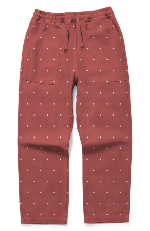 SERVICE WORKS Polka Dot Cotton Canvas Drawstring Chef Pants - Clay