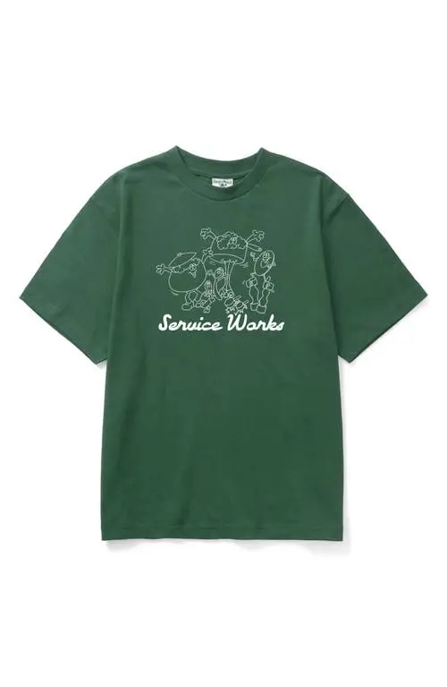 SERVICE WORKS Pots & Pans Graphic T-shirt - Forest