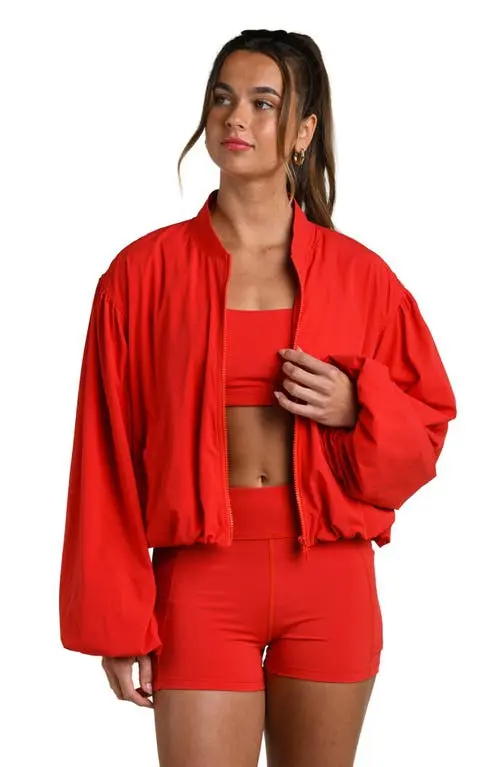 La Blanca Bishop Sleeve Bomber Jacket