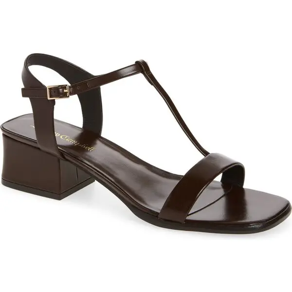 Jeffrey Campbell Austere Ankle Strap Sandal - Coffee