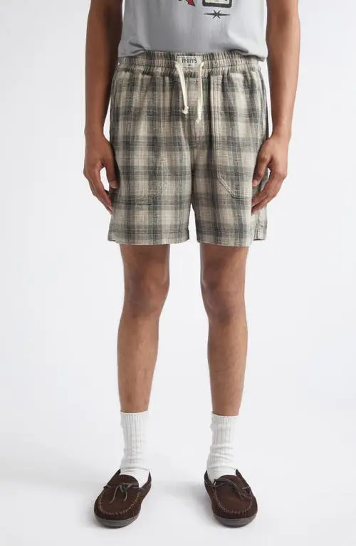 PHIPPS Kennedy Plaid Cotton Flannel Shorts - Sage Plaid