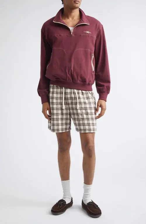 PHIPPS Plaid Cotton Flannel Shorts - Sand Plaid