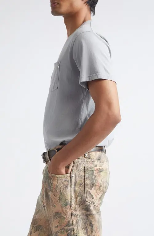 PHIPPS Stud Pocket Cotton T-shirt - Concrete