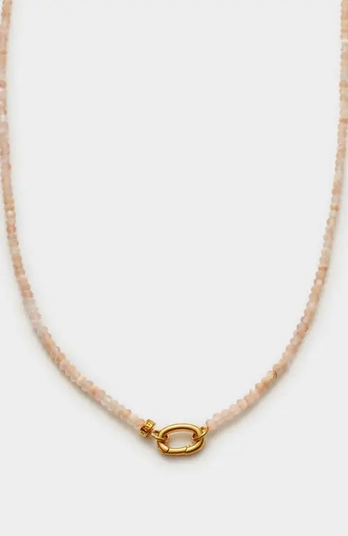 KATIE LOXTON Sunstone Semi-precious Stone Necklace With Clasp - Gold