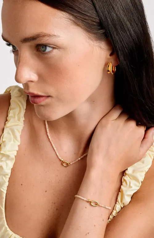 KATIE LOXTON Sunstone Semi-precious Stone Necklace With Clasp