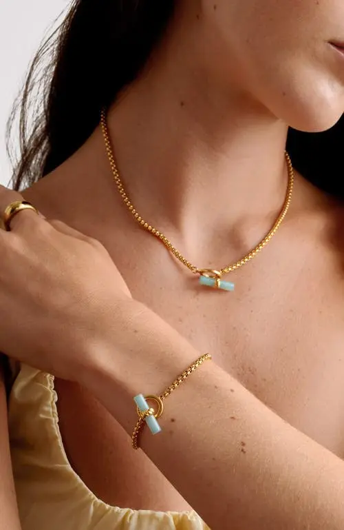 KATIE LOXTON Azura T-bar Bracelet With Amazonite Stone