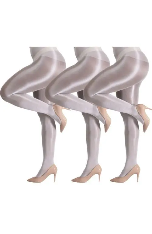 LECHERY® 5-pack Glossy Semi-opaque Tights - White