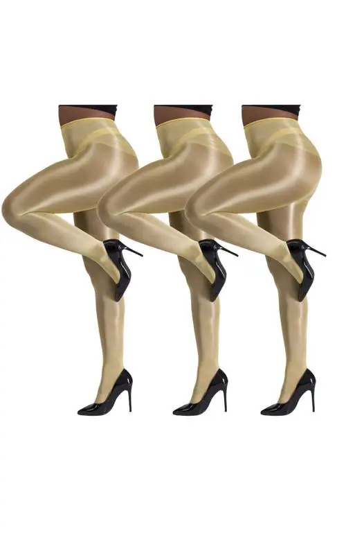 LECHERY® 5-pack Glossy Semi-opaque Tights - Yellow