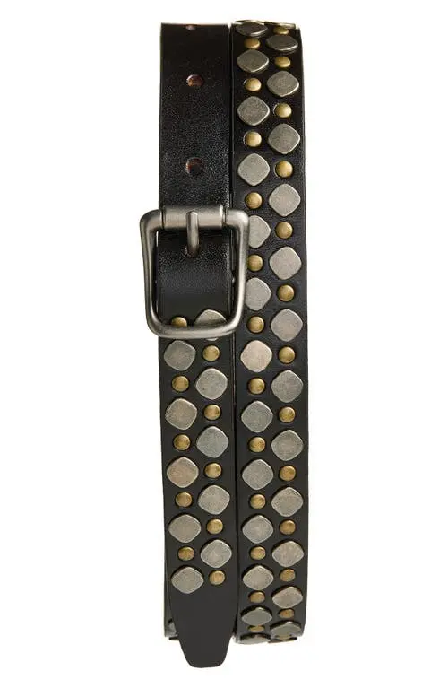 LEMAIRE Rio Studded Belt - Dark Brown