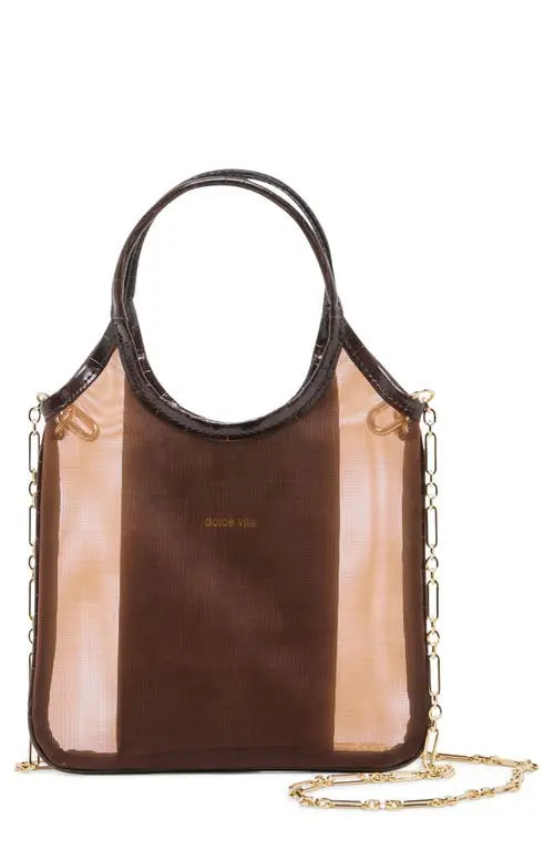 Dolce Vita Sylvene Canvas Crossbody - Chocolate