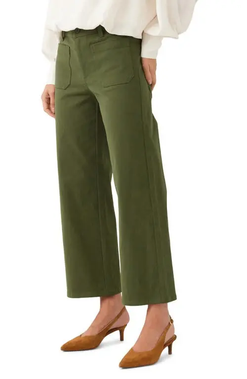 Karen Kane Patch Pocket Crop Wide Leg Pants
