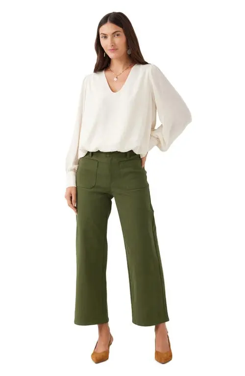Karen Kane Patch Pocket Crop Wide Leg Pants