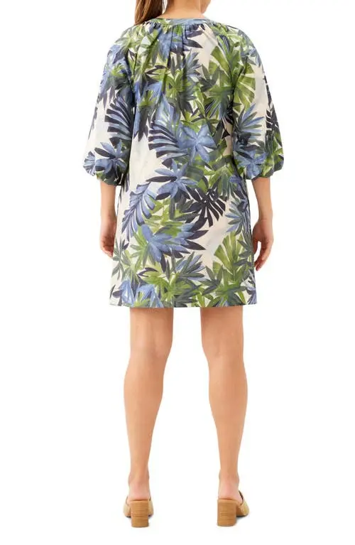 Karen Kane Puff Sleeve Peasant Mini Dress