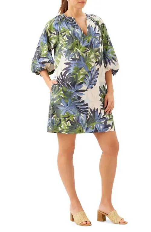 Karen Kane Puff Sleeve Peasant Mini Dress