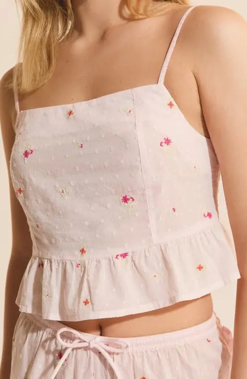 ETAM Oria Swiss Dot Peplum Pajama Top