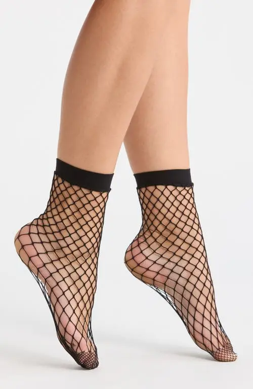 Nordstrom Whalenet Anklet Socks - Black