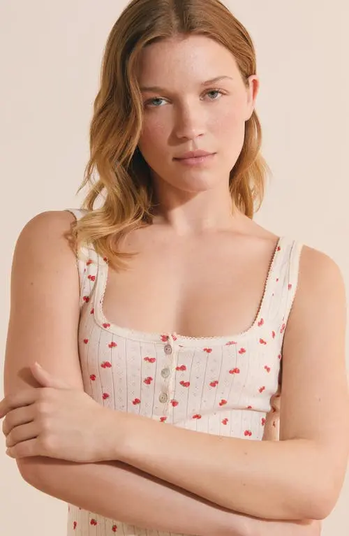 ETAM Katell Pointelle Cotton Nightgown - Linen