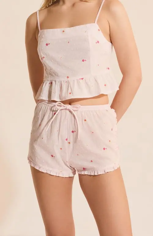ETAM Oria Floral Swiss Dot Cotton Pajama Shorts