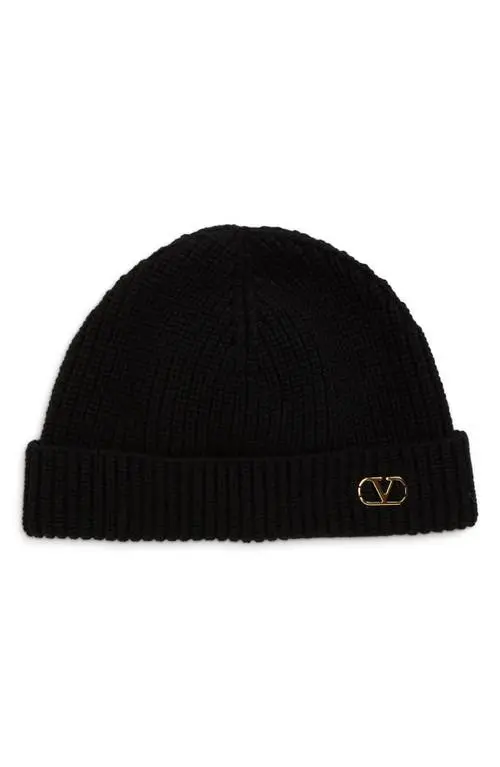 Valentino Garavani Cashmere Beanie - Black