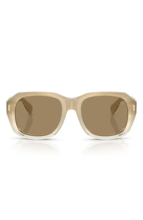Brunello Cucinelli Demetra 53mm Square Sunglasses - Hazelnut