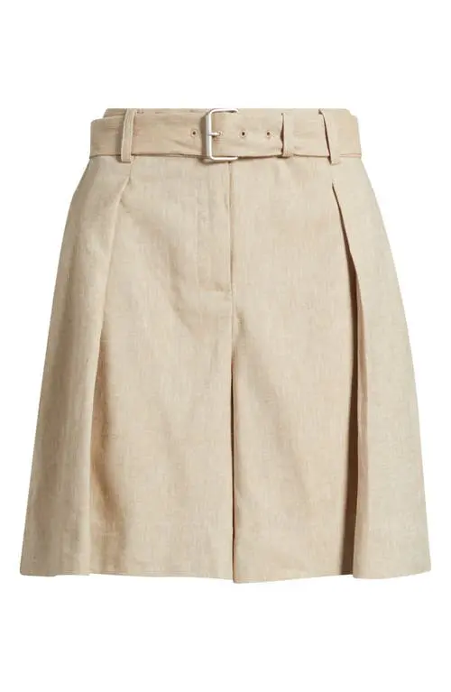 Halogen Belted Pleated Longer Length Shorts
