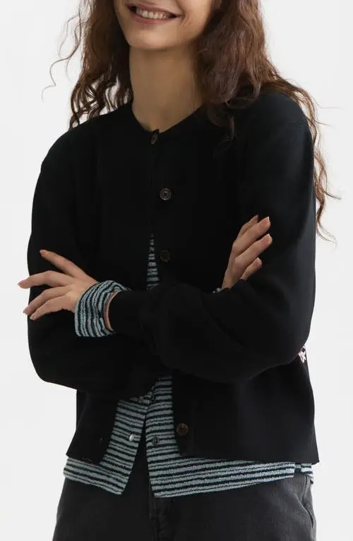 Scotch & Soda Compact Relaxed Fit Button Front Cardigan